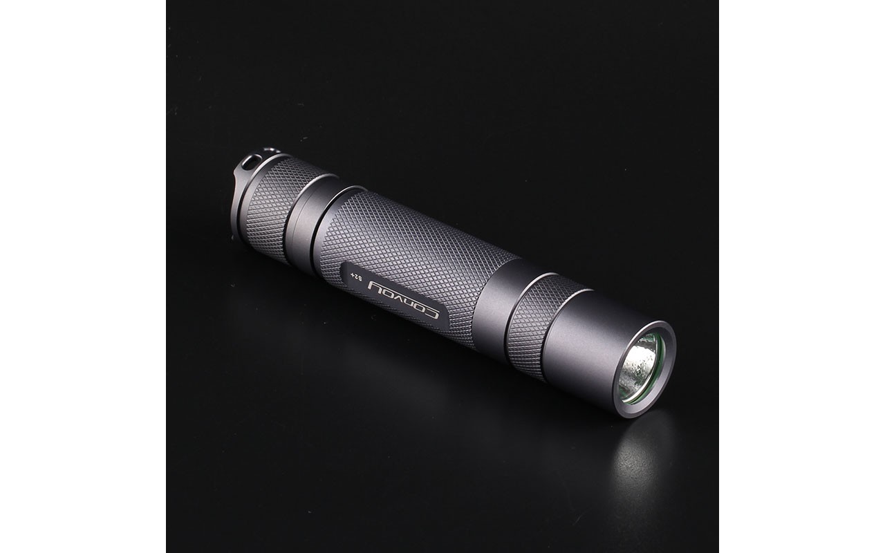 Convoy S2+ Gray EDC LED Flashlight - Gun Metal Grey Flashlight ...