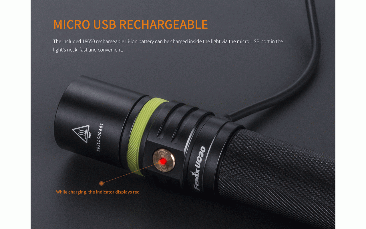 Fenix UC30 2017 Upgraded LED Flashlight, USB Rechargeable Flashlight - Fenix UC30 in India at ...