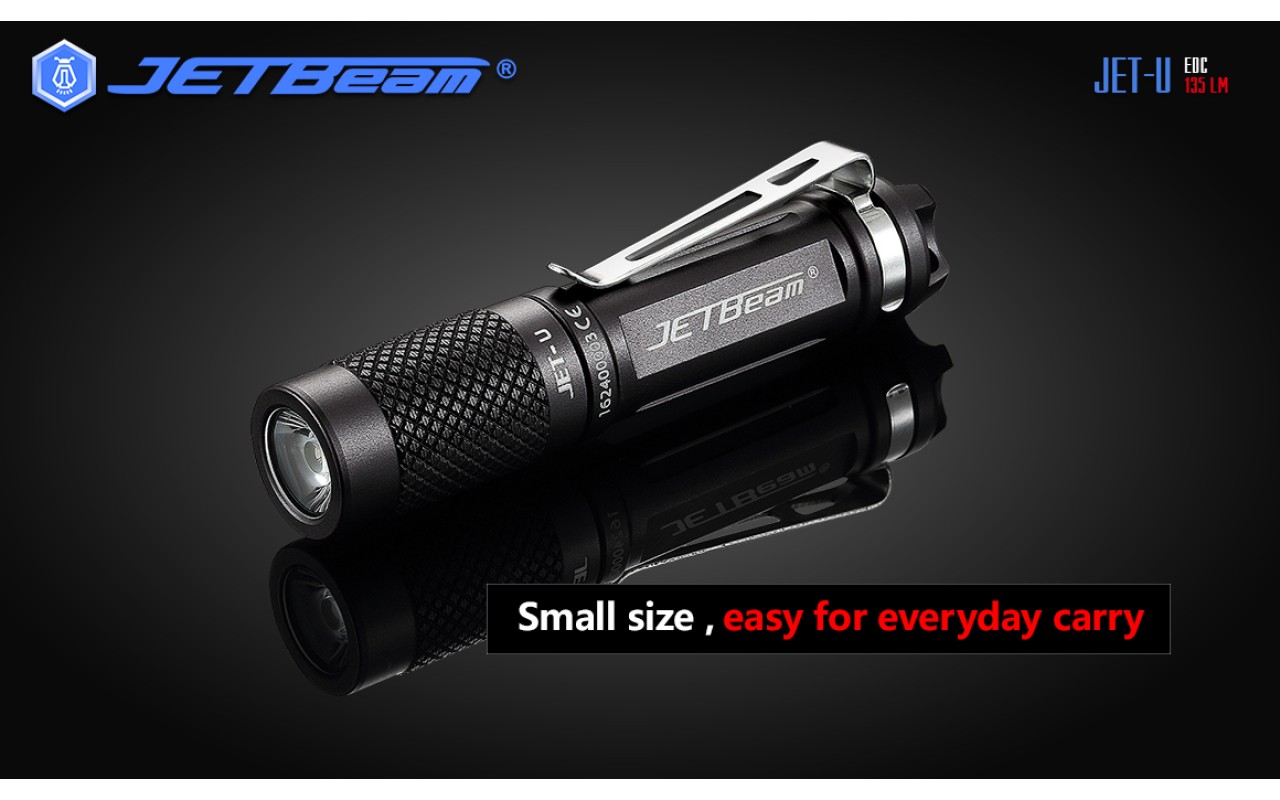 JETBeam JET-U Titanium Grey EDC Keychain LED Flashlight - EDC ...