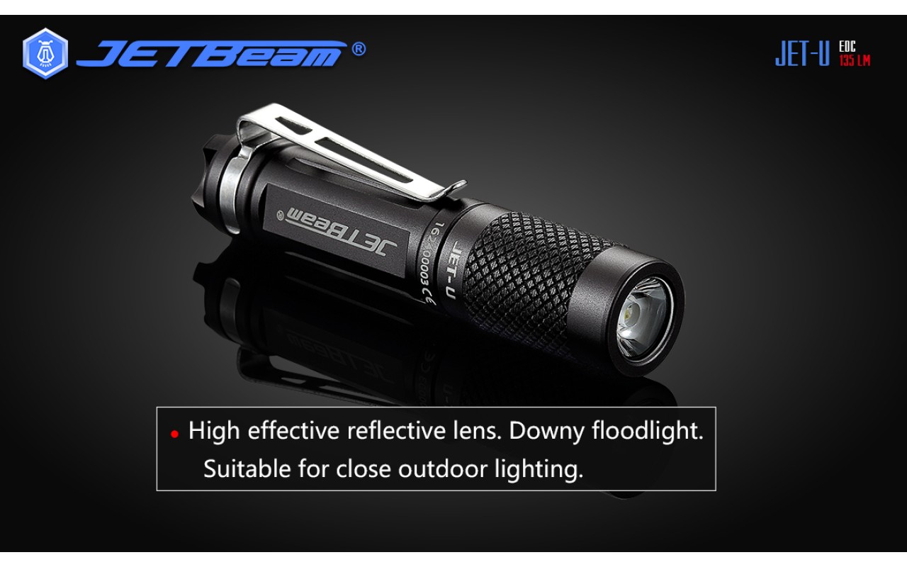 JETBeam JET-U Titanium Grey EDC Keychain LED Flashlight - EDC ...