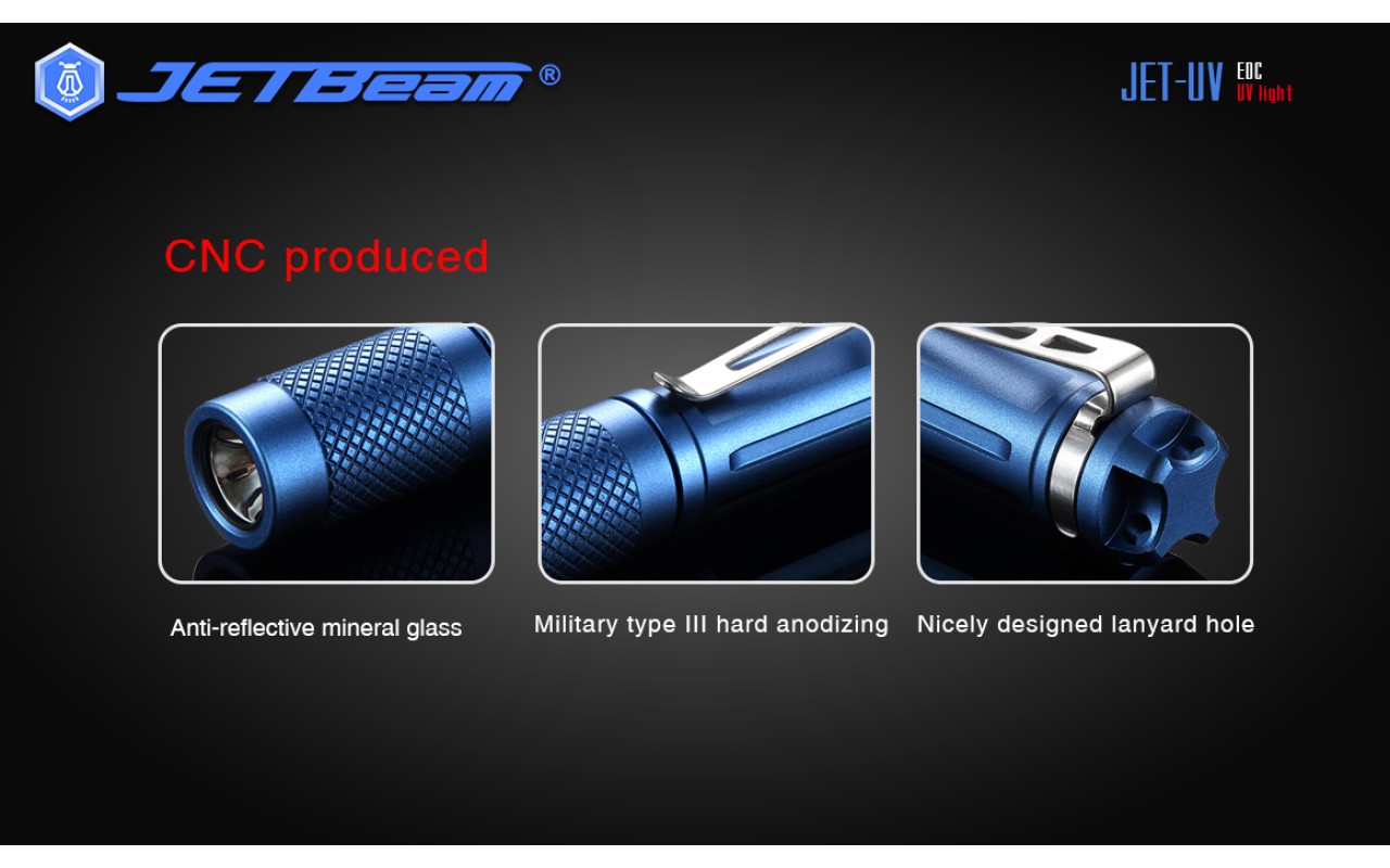 JETBeam JET-UV Ultraviolet EDC Keychain LED Flashlight - UV Keychain ...