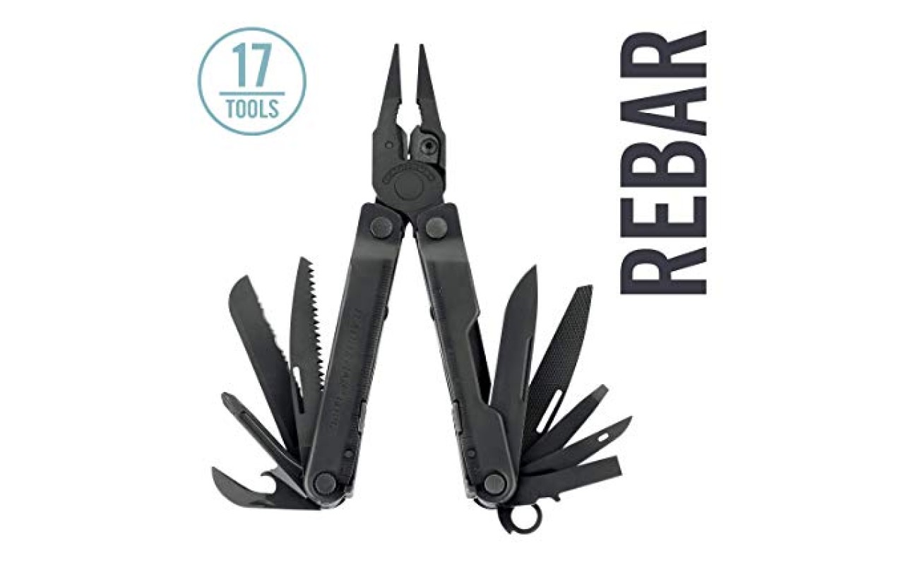 Leatherman Rebar Multi-tool Black Made in USA (17 Tools) - Leatherman ...