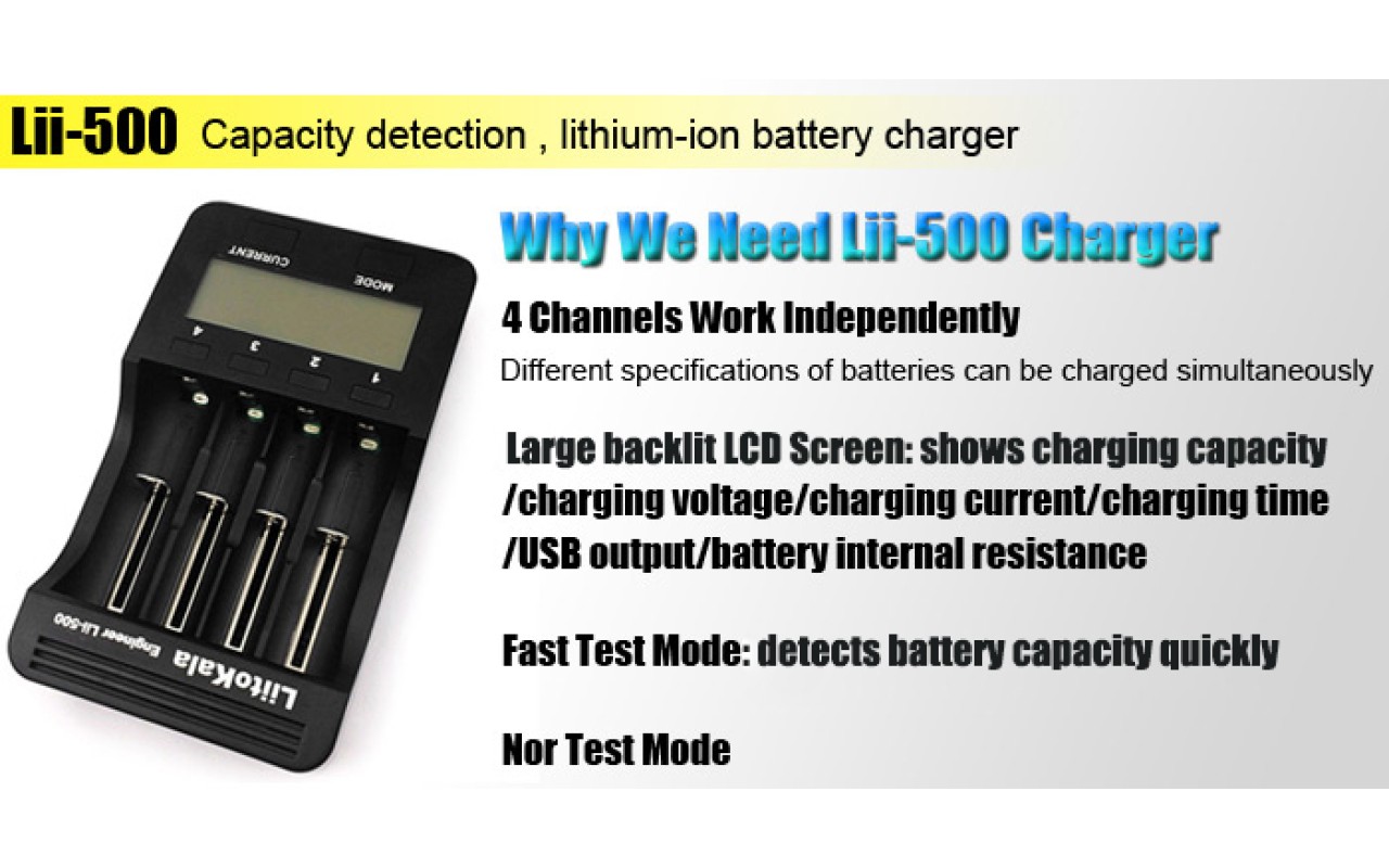 LiitoKala Engineer Lii-500 Charger - Smart Charger with LCD Display ...