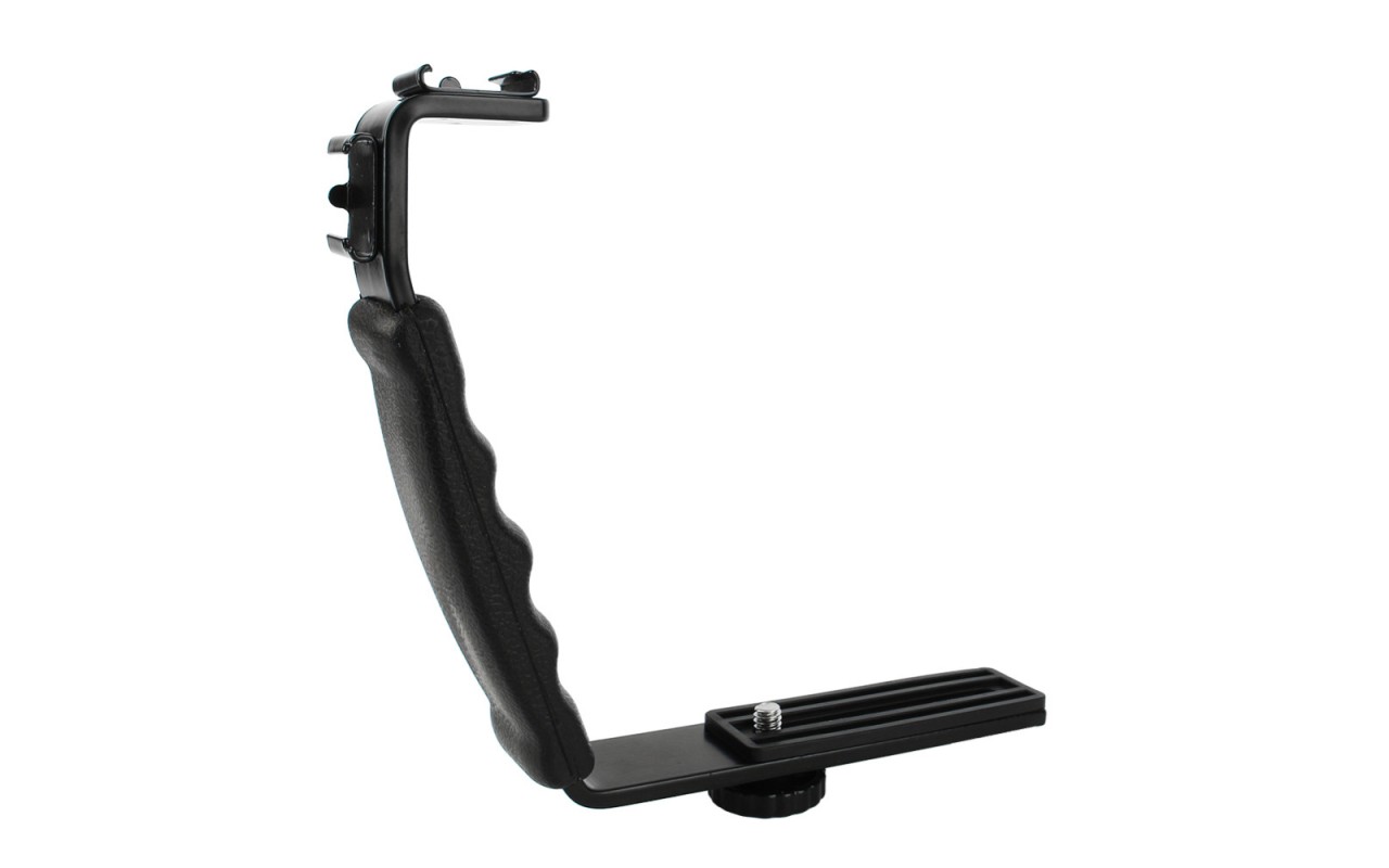 Camera Grip L Type Bracket Holder with 2 Standard Hot Shoe Mounts ...