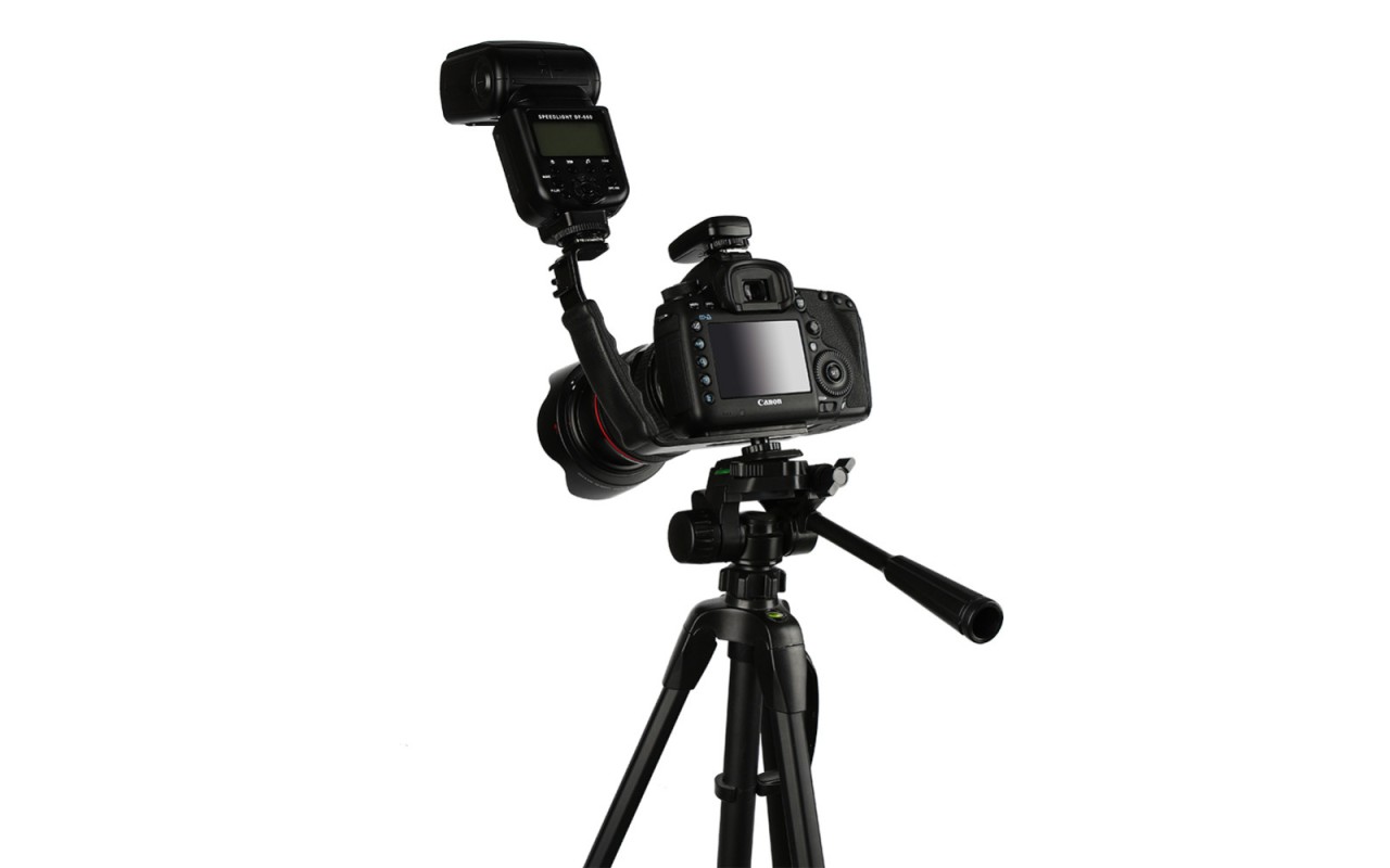 Camera Grip L Type Bracket Holder with 2 Standard Hot Shoe Mounts ...