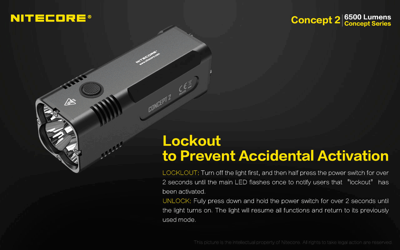 Nitecore Concept 2 - 6500 Lumens High Output Rechargeable LED ...