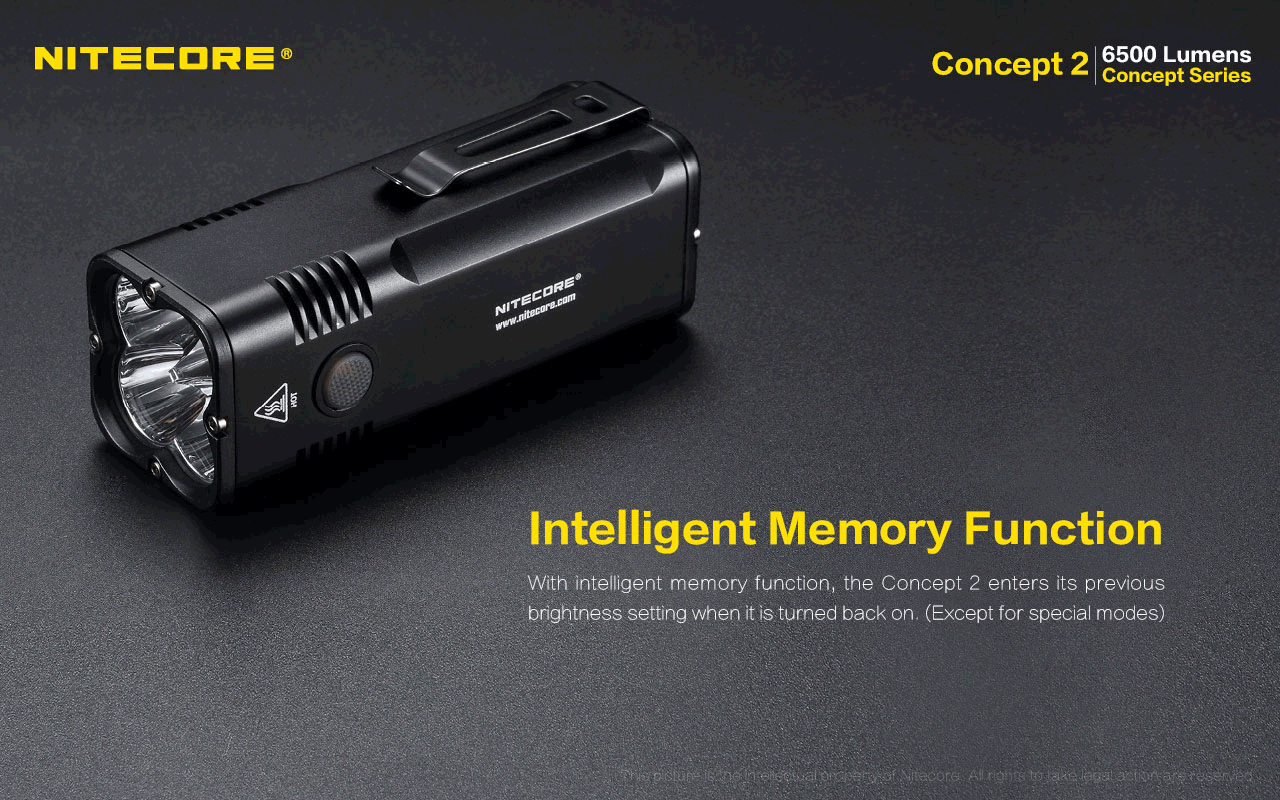 Nitecore Concept 2 - 6500 Lumens High Output Rechargeable LED ...