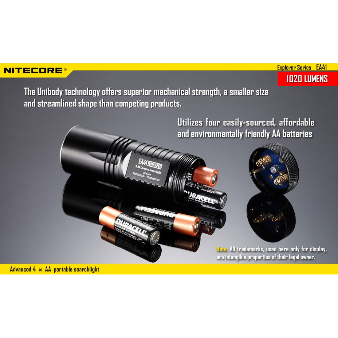 Nitecore EA41 Pioneer LED Flashlight (1020 Lumens) - Powerful AA Torch ...