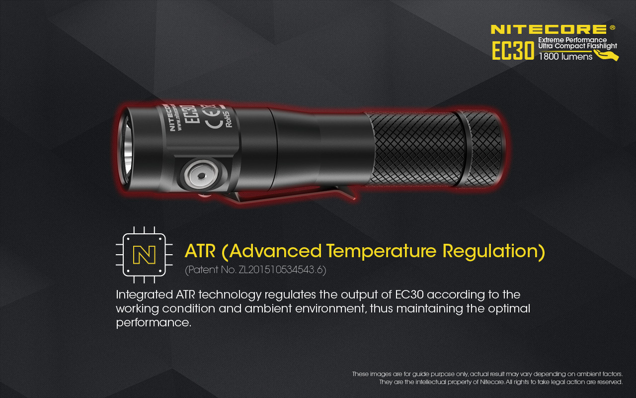 Nitecore EC30 1800 Lumens High Outpout EDC LED Flashlight, Nitecore EC30 in India at Lightorati