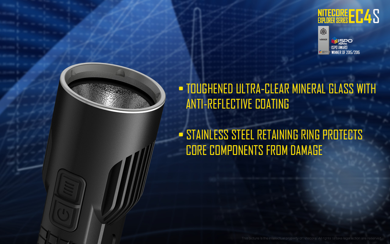 Nitecore EC4S - IPSO Award Winning LED Flashlight, Nitecore EC4S 2150 ...