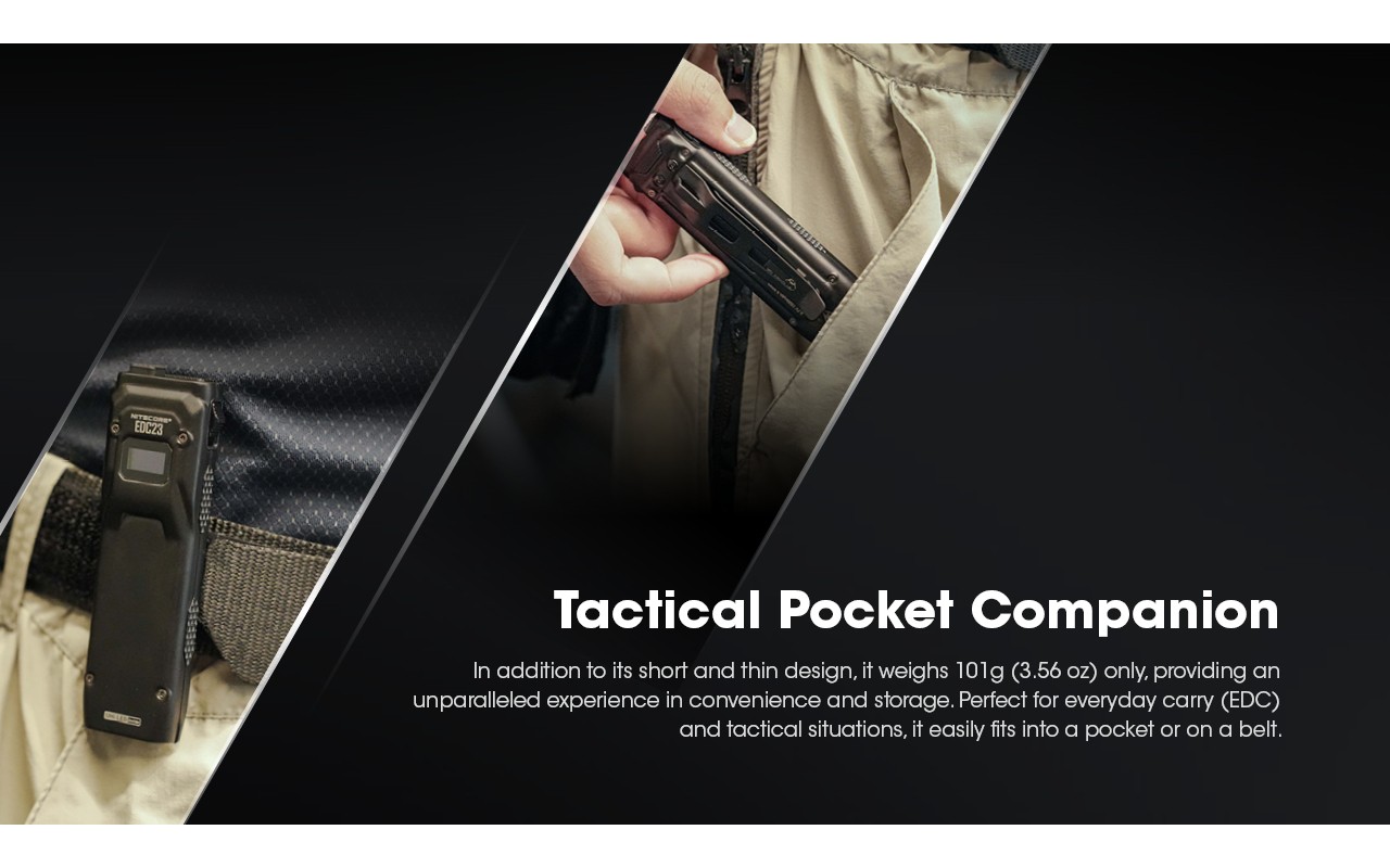 Nitecore EDC23 - 2500 Lumens, The Best EDC Flashlight, Instant Turbo, Instant Strobe, USB-C ...