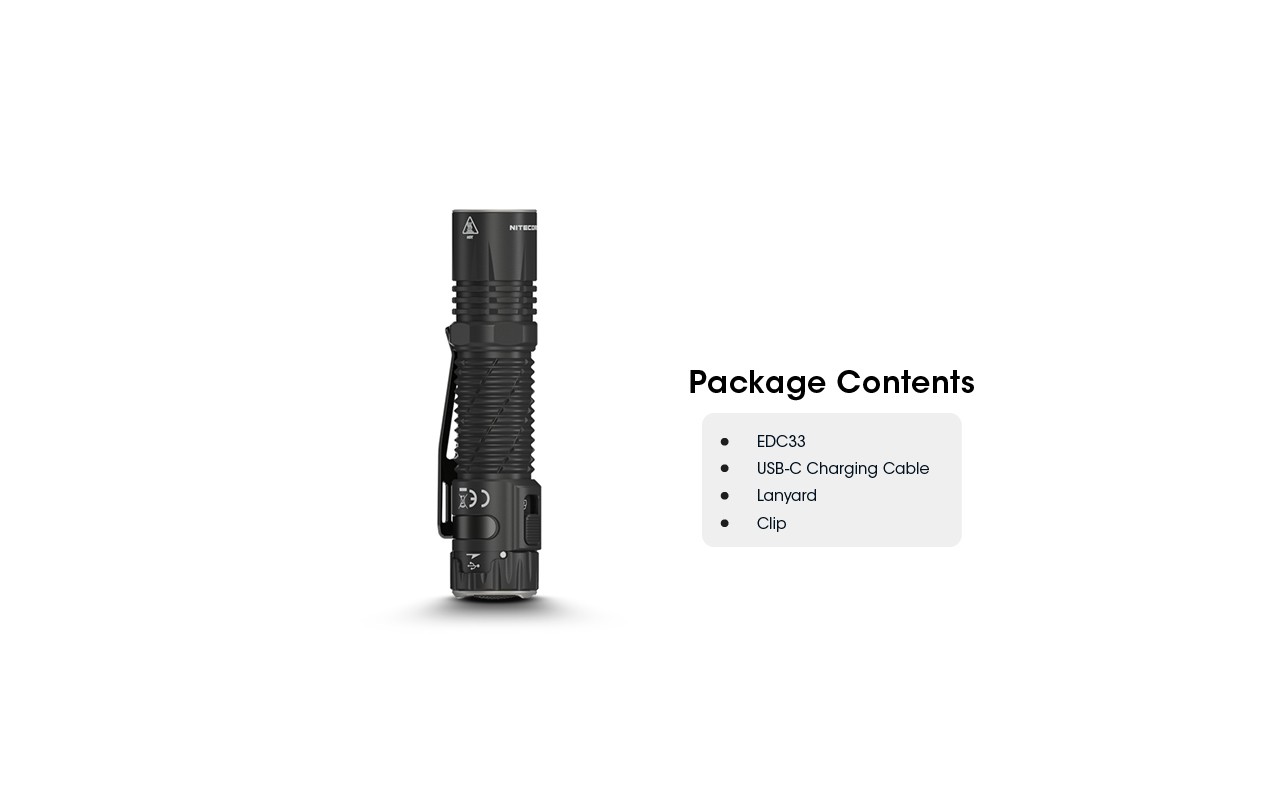 Nitecore EDC33 - 4000 Lumens, Powerful EDC Flashlight, Flood and Spot ...