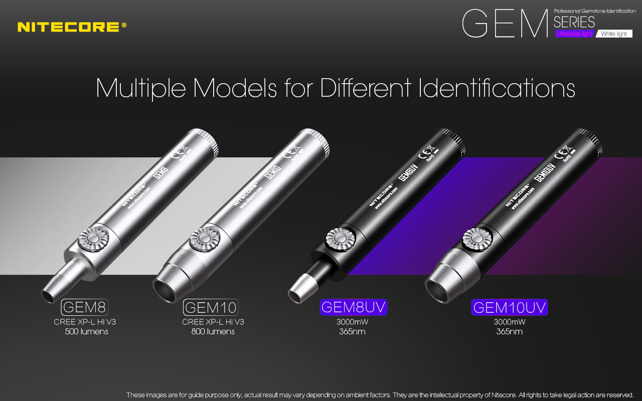 Nitecore GEM8 - Professional GEM Stone Identification Jeweler Light in ...