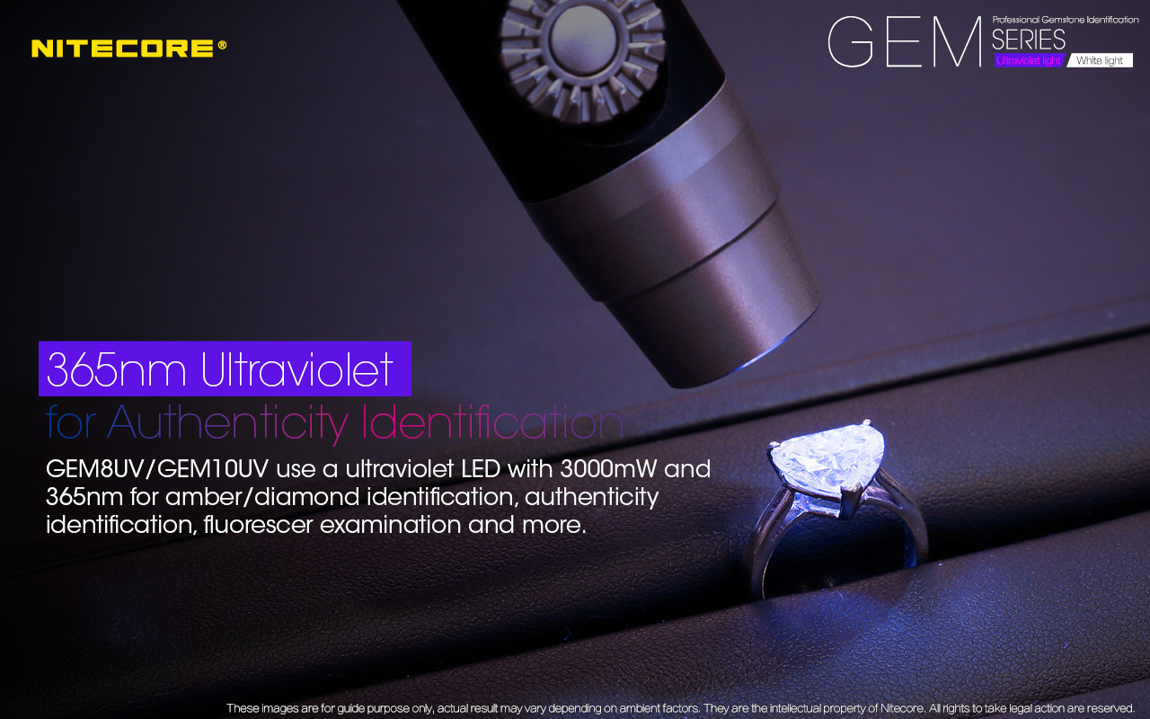 Nitecore GEM10UV - Professional GEM Stone Identification Jeweler's ...