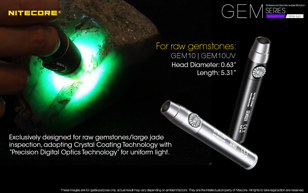 Nitecore GEM8UV - Professional GEM Stone Identification Jeweler's ...
