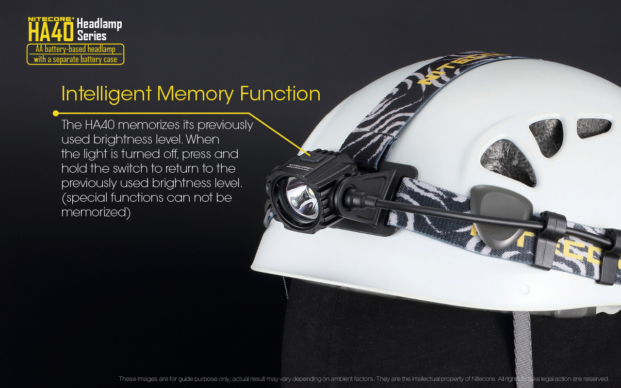 Nitecore HA40 Unibody Die-cast, Powerful AA LED Headlamp - 1000 Lumens ...