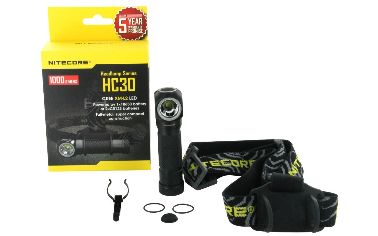 Nitecore HC30 LED Headlamp - Dual Form, Angle Head Headlamp and ...