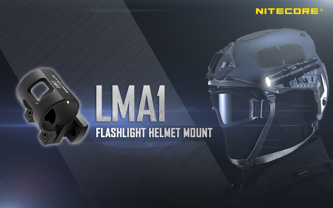 Nitecore LMA1 360° Rotatable, Ops-Core ARC Rails Flashlight Helmet ...