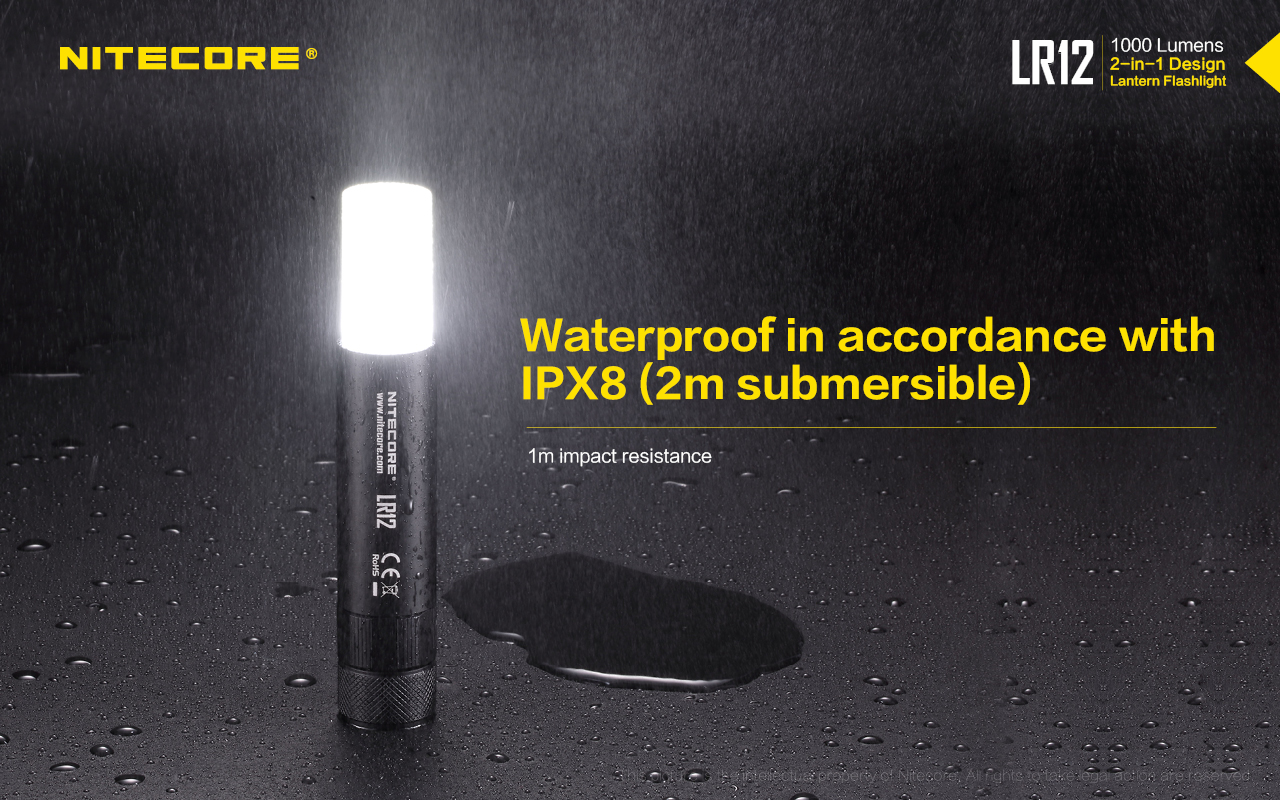 Nitecore LR12, 2-in-1 Lantern Flashlight, 1000 Lumens Lantern ...