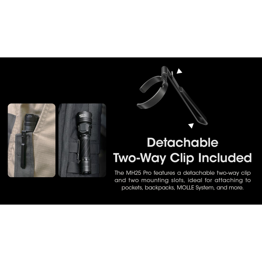 Nitecore MH25 Pro - New Generation Rechargeable Tactical Flashlight ...