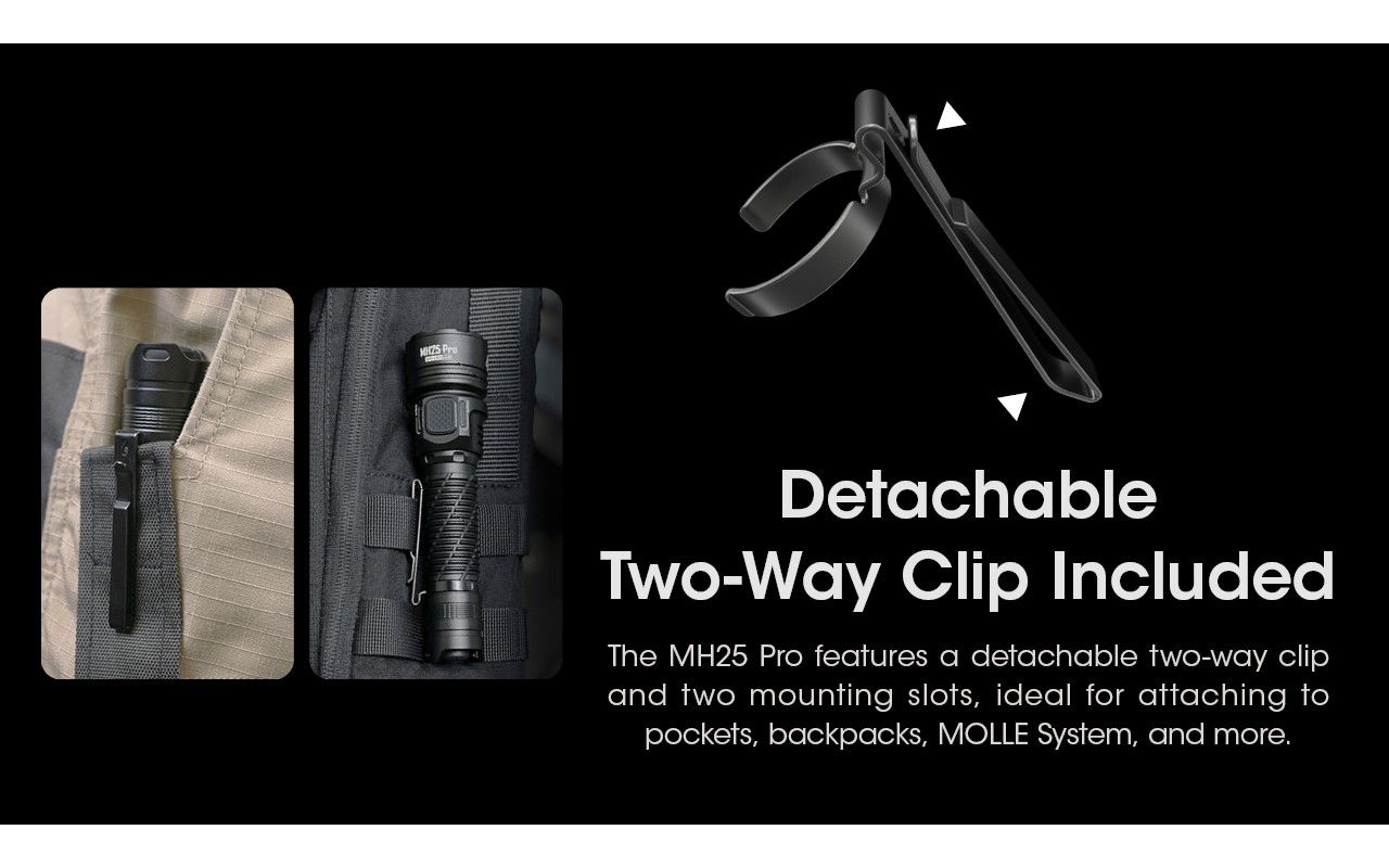 Nitecore MH25 Pro - New Generation Rechargeable Tactical Flashlight ...