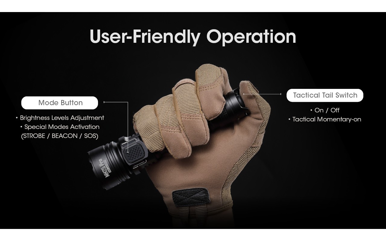 Nitecore MH25 Pro - New Generation Rechargeable Tactical Flashlight ...