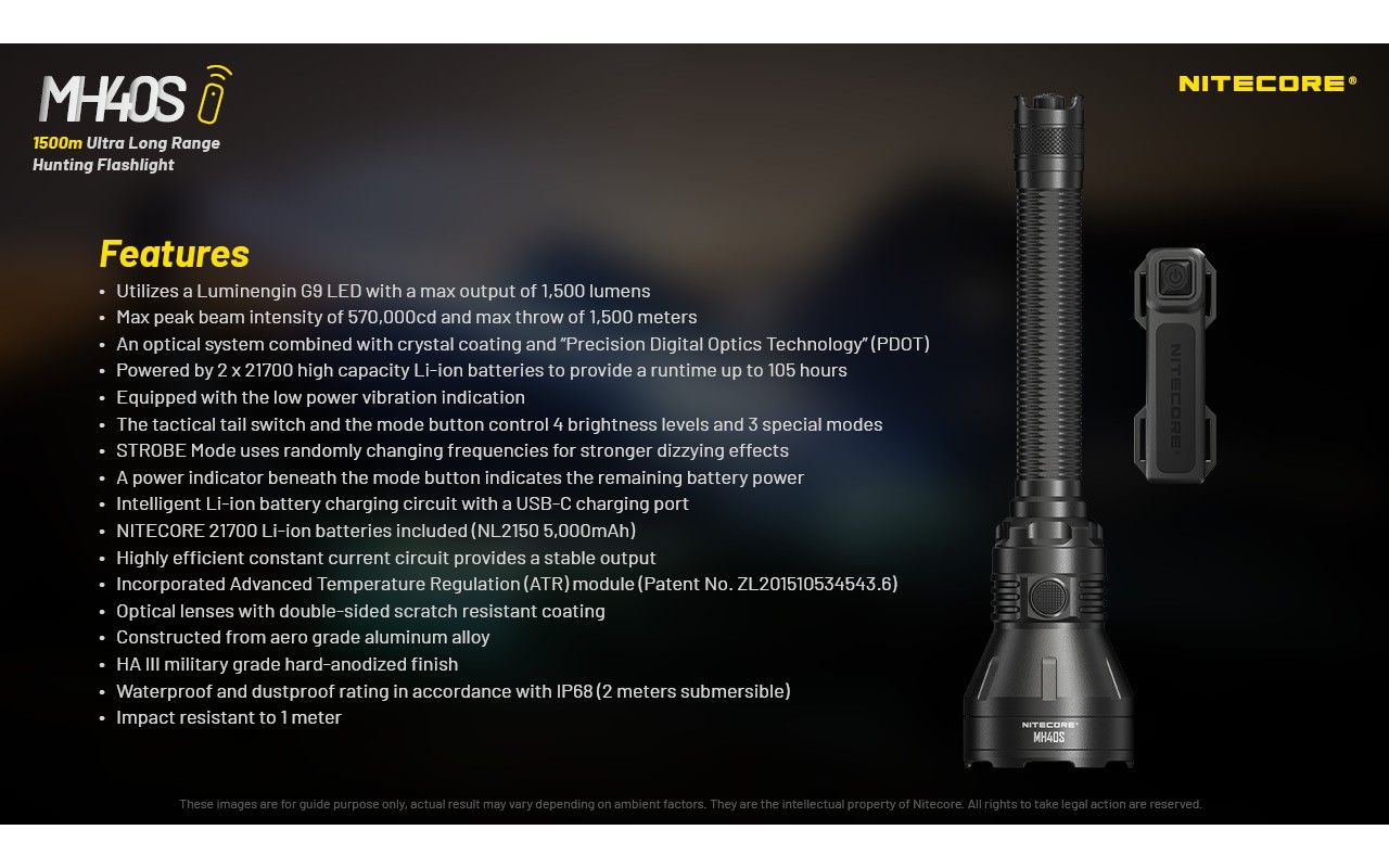 Nitecore MH40S - High Power Compact Tactical Flashlight, Best EDC ...