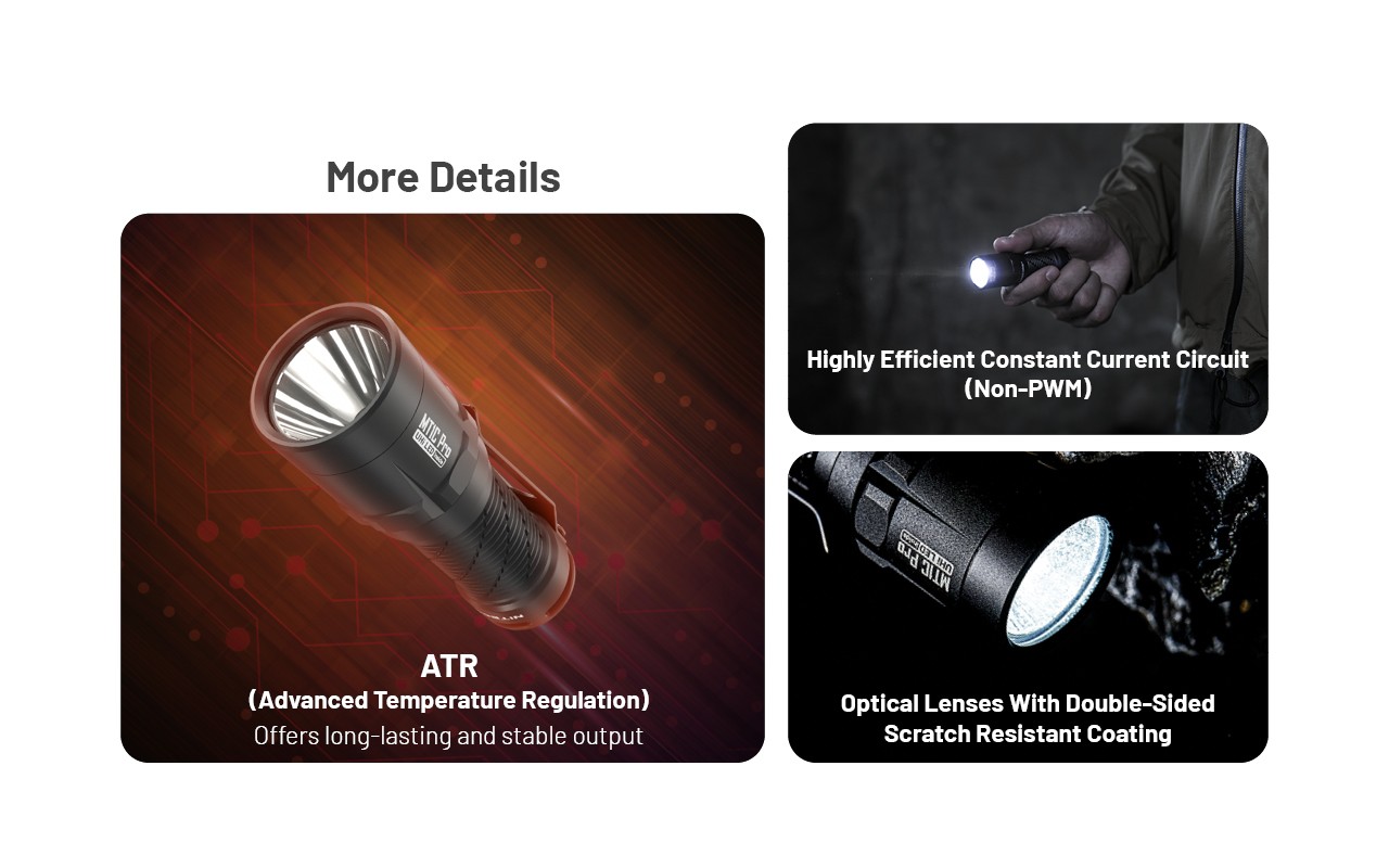 Nitecore MT1C Pro - New Generation Compact Rechargeable EDC Flashlight ...