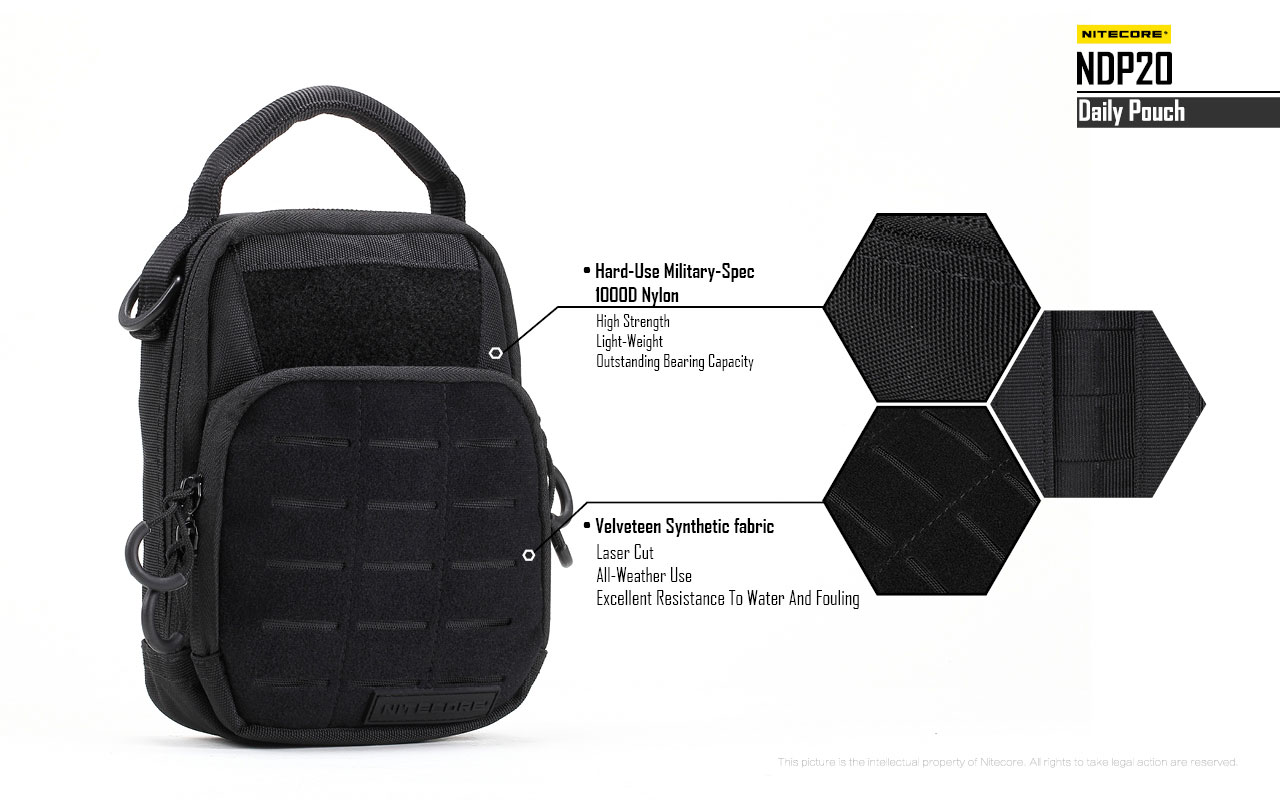 Nitecore NDP20 Daily Tactical Pouch - Every Day Carry Nylon Shoulder ...