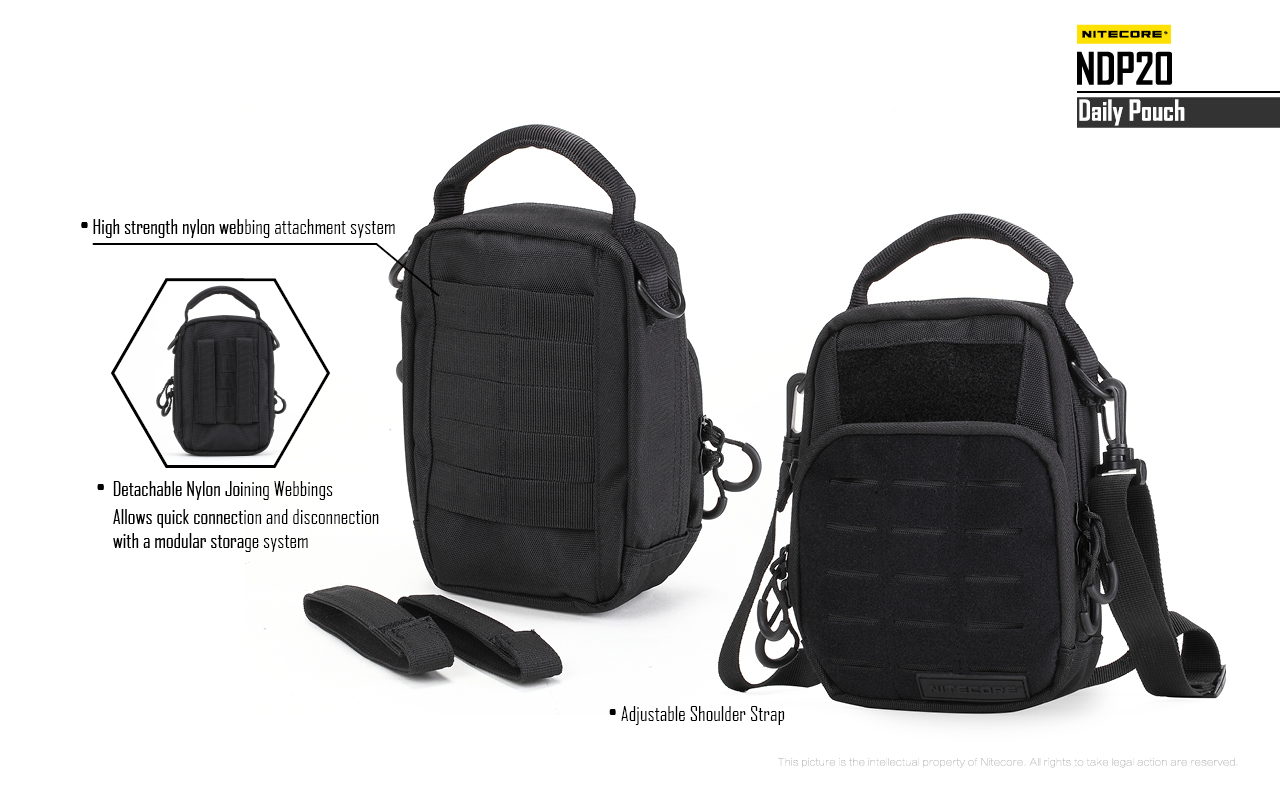 Nitecore NDP20 Daily Tactical Pouch - Every Day Carry Nylon Shoulder ...