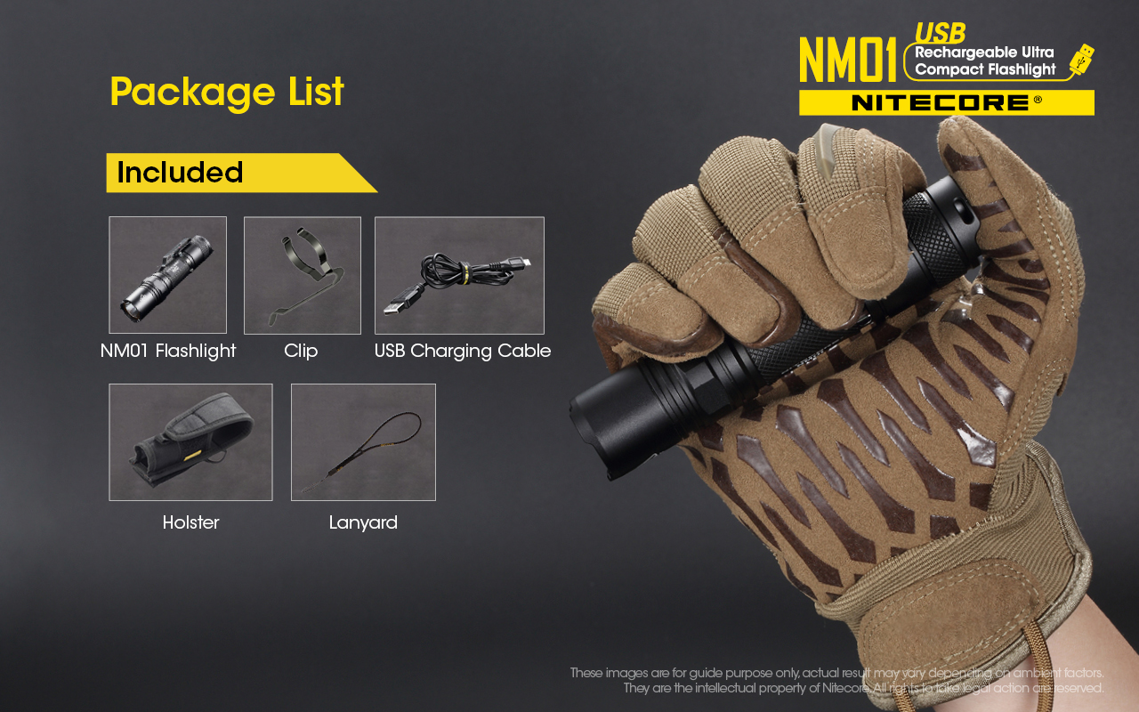 Nitecore NM01 USB Rechargeable LED Flashlight in India, 1000 Lumens ...