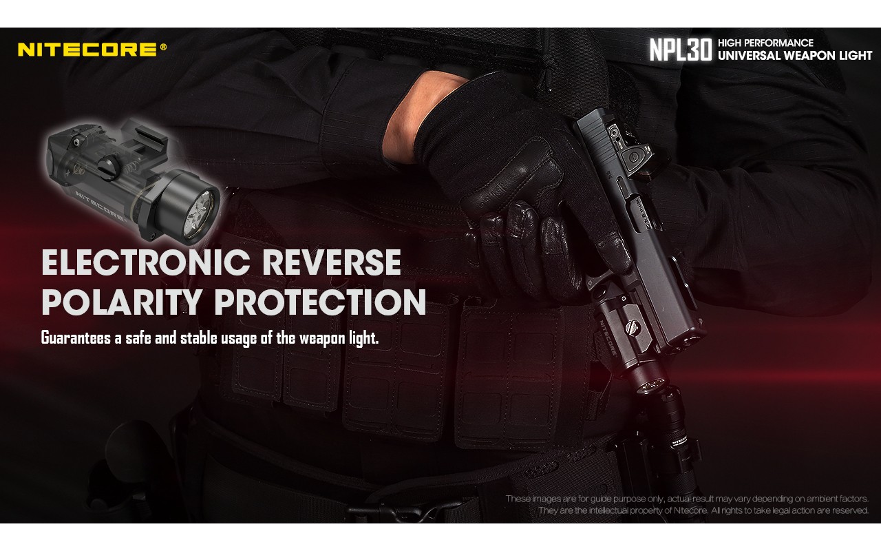 Nitecore NPL30 - Weapon Mount Light, Picatinny Rail Mount Strobe Light ...