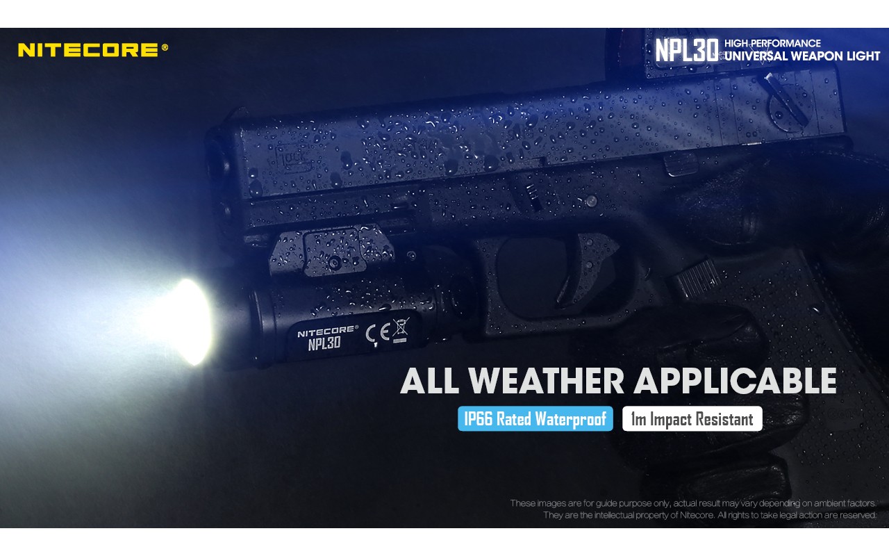 Nitecore NPL30 - Weapon Mount Light, Picatinny Rail Mount Strobe Light ...