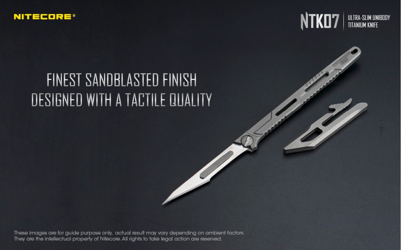 Nitecore NTK07 Unibody Titanium EDC Knife - Titanium Knives and Tools ...