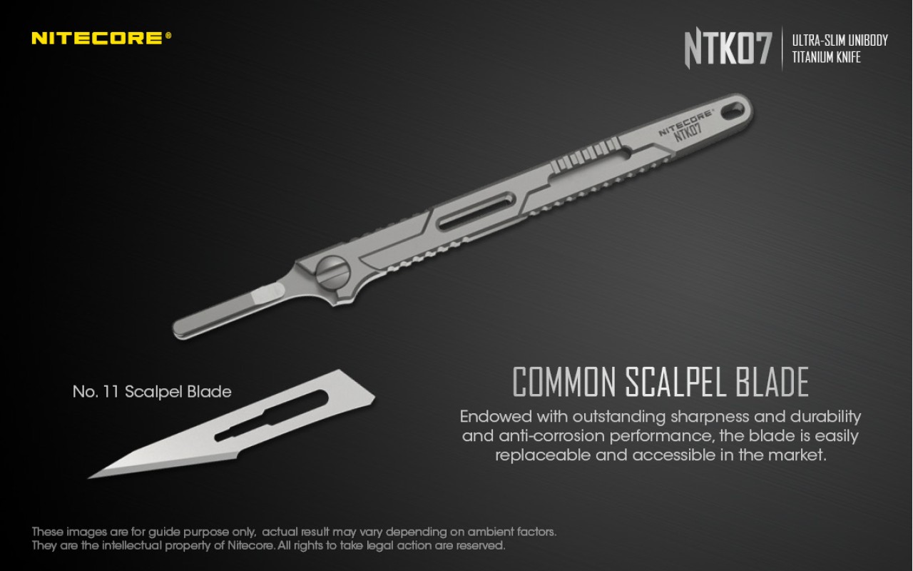 Nitecore NTK07 Unibody Titanium EDC Knife - Titanium Knives and Tools ...