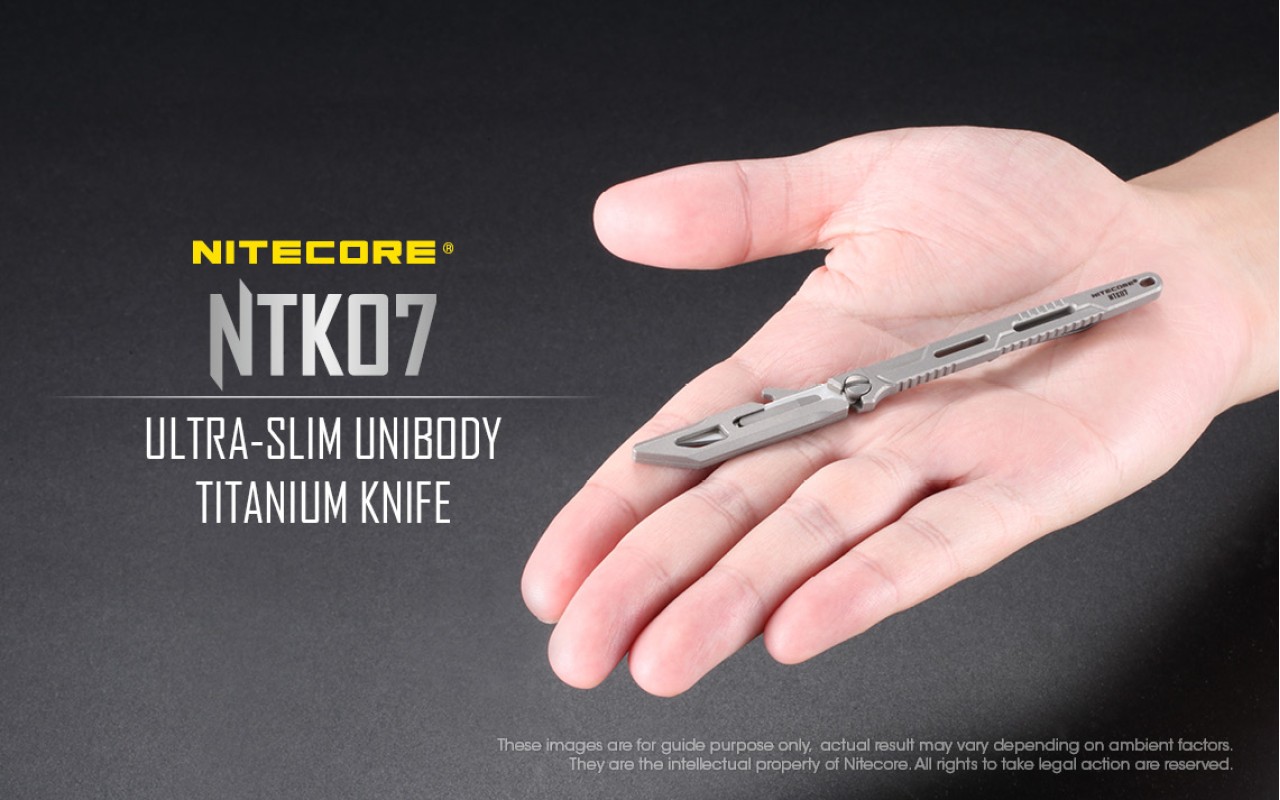 Nitecore NTK07 Unibody Titanium EDC Knife - Titanium Knives and Tools ...