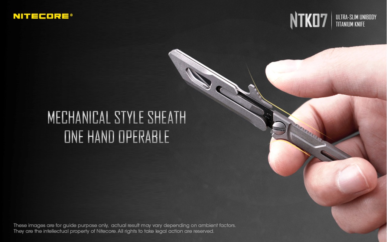 Nitecore NTK07 Unibody Titanium EDC Knife - Titanium Knives and Tools ...
