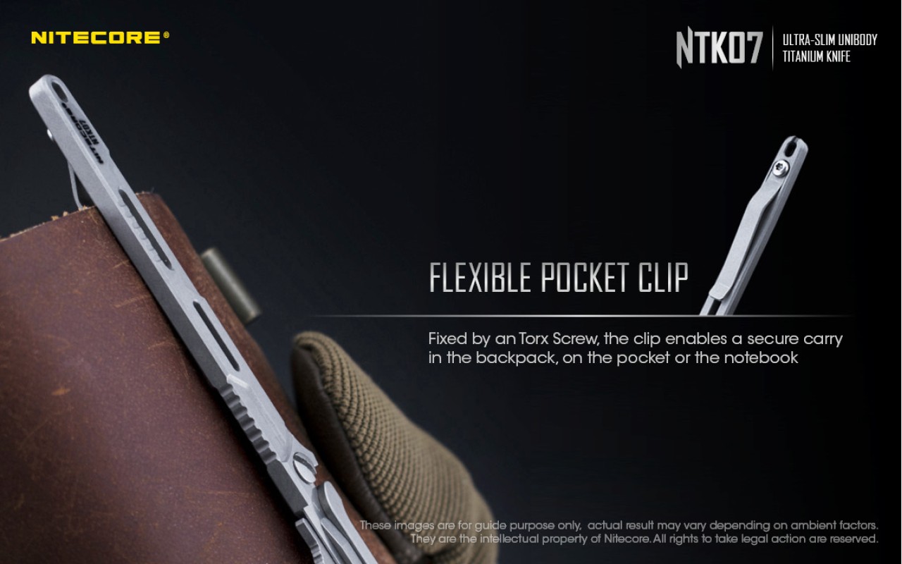 Nitecore NTK07 Unibody Titanium EDC Knife - Titanium Knives and Tools ...