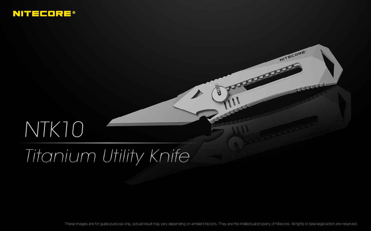 Nitecore NTK10 Titanium Utility Knife with Glass Breaker, Bottle Opener ...