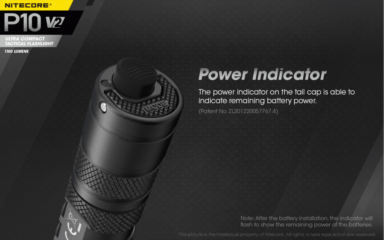 Nitecore P10 V2 Instant Strobe Tactical LED Flashlight for Police ...