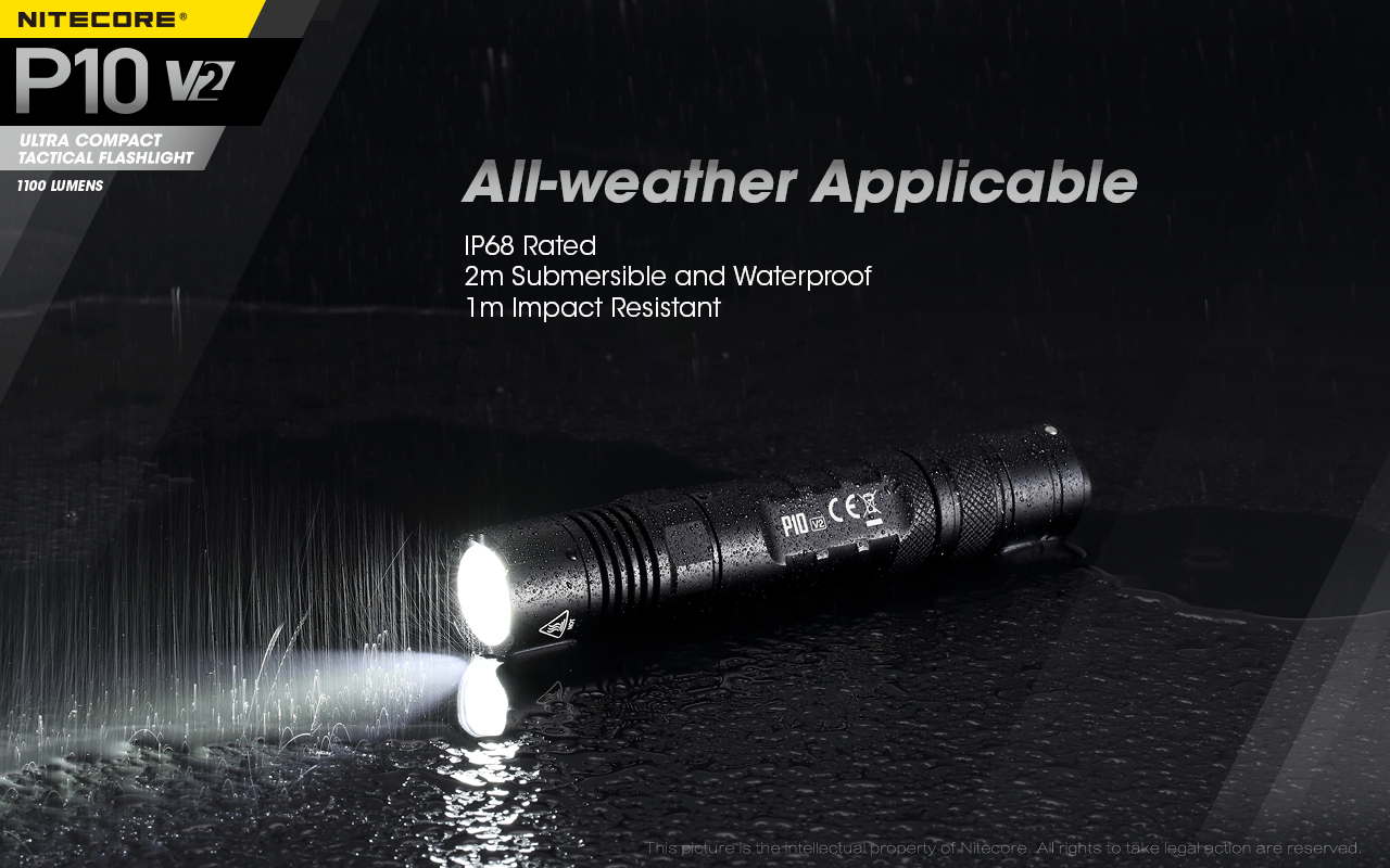 Nitecore P10 V2 Instant Strobe Tactical LED Flashlight for Police ...