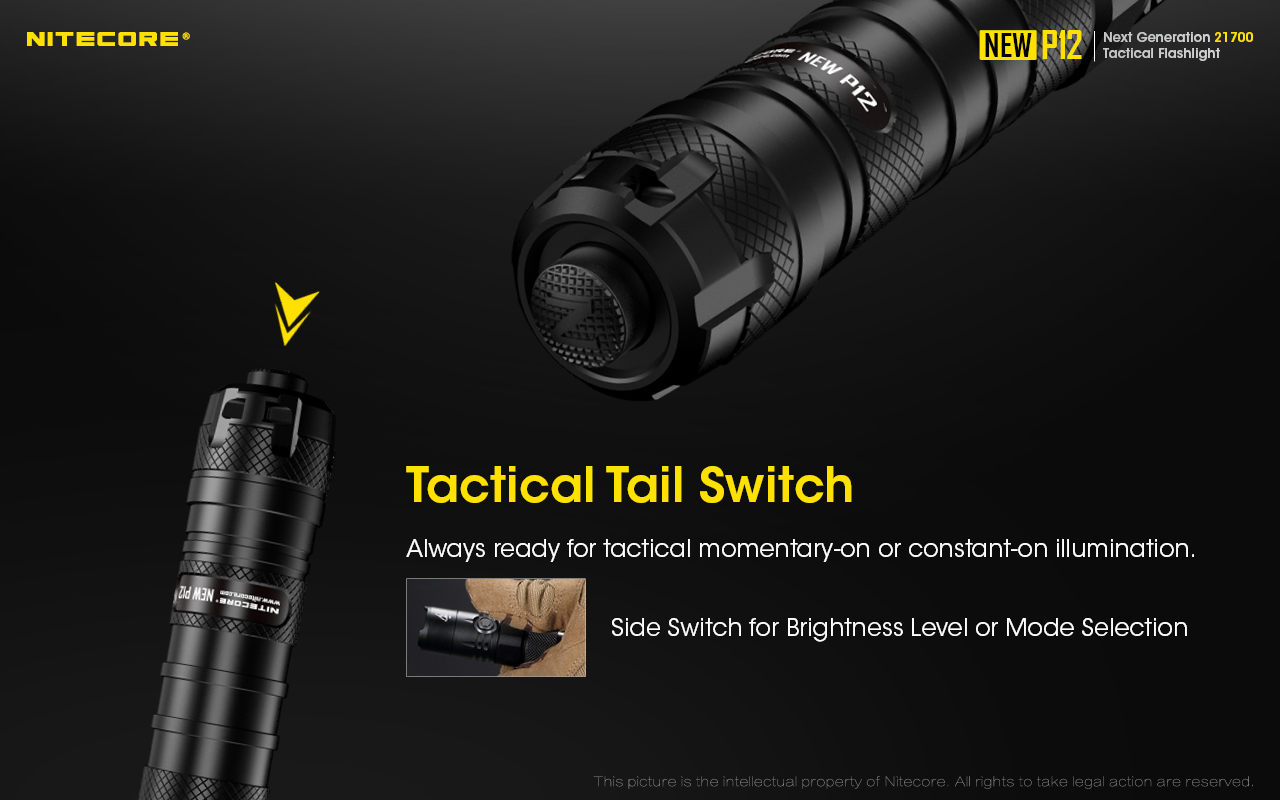 Nitecore NEW P12 - USB Rechargeable Tactical Flashlight, Nitecore New ...