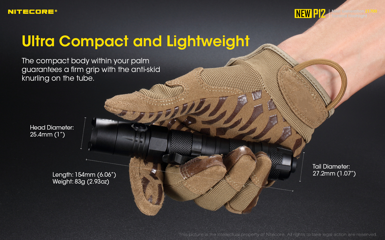 Nitecore NEW P12 - USB Rechargeable Tactical Flashlight, Nitecore New ...