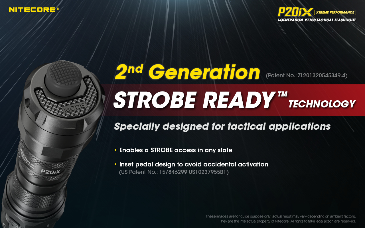 Nitecore P20iX High Output Instant Strobe Tactical Flashlight with 4000 ...
