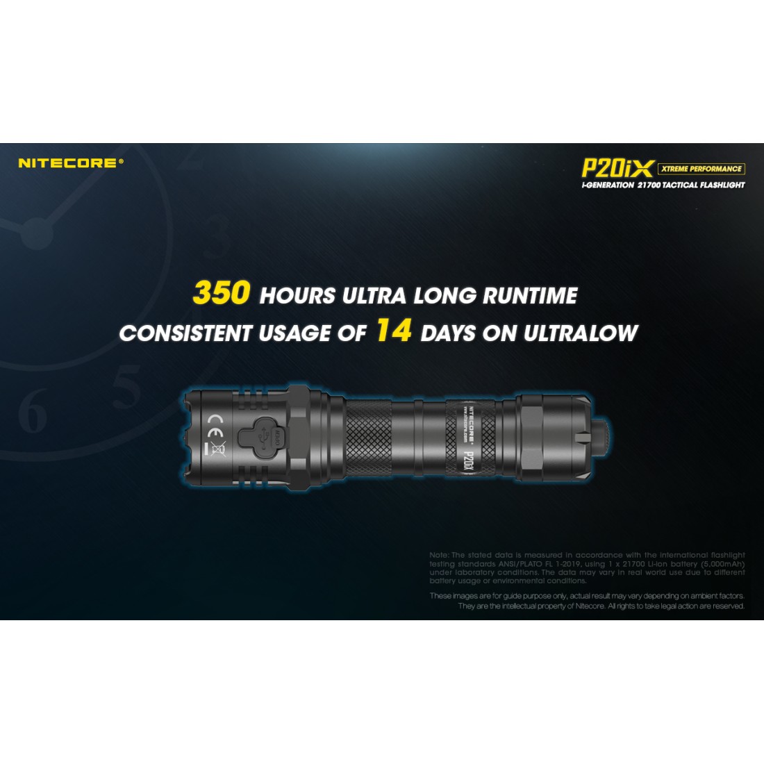 Nitecore P20iX High Output Instant Strobe Tactical Flashlight with 4000 ...