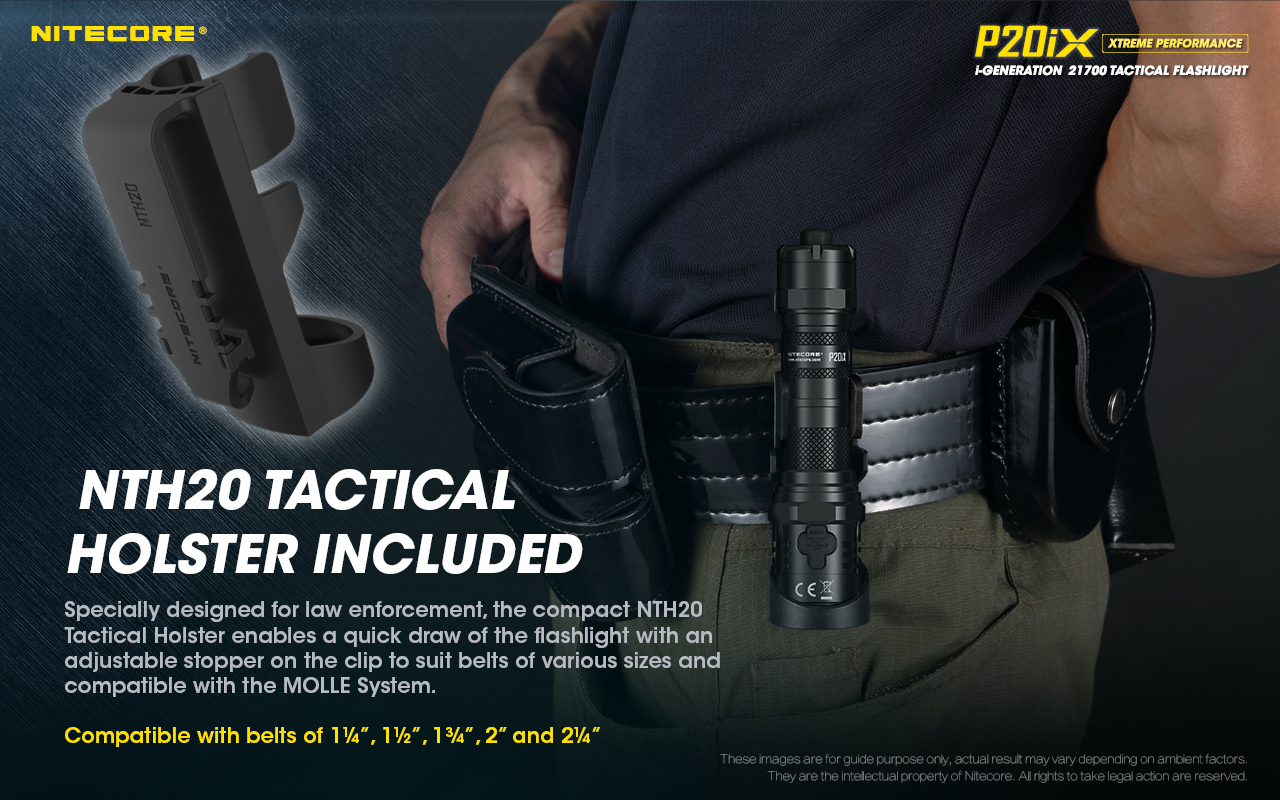 Nitecore P20iX High Output Instant Strobe Tactical Flashlight with 4000 ...