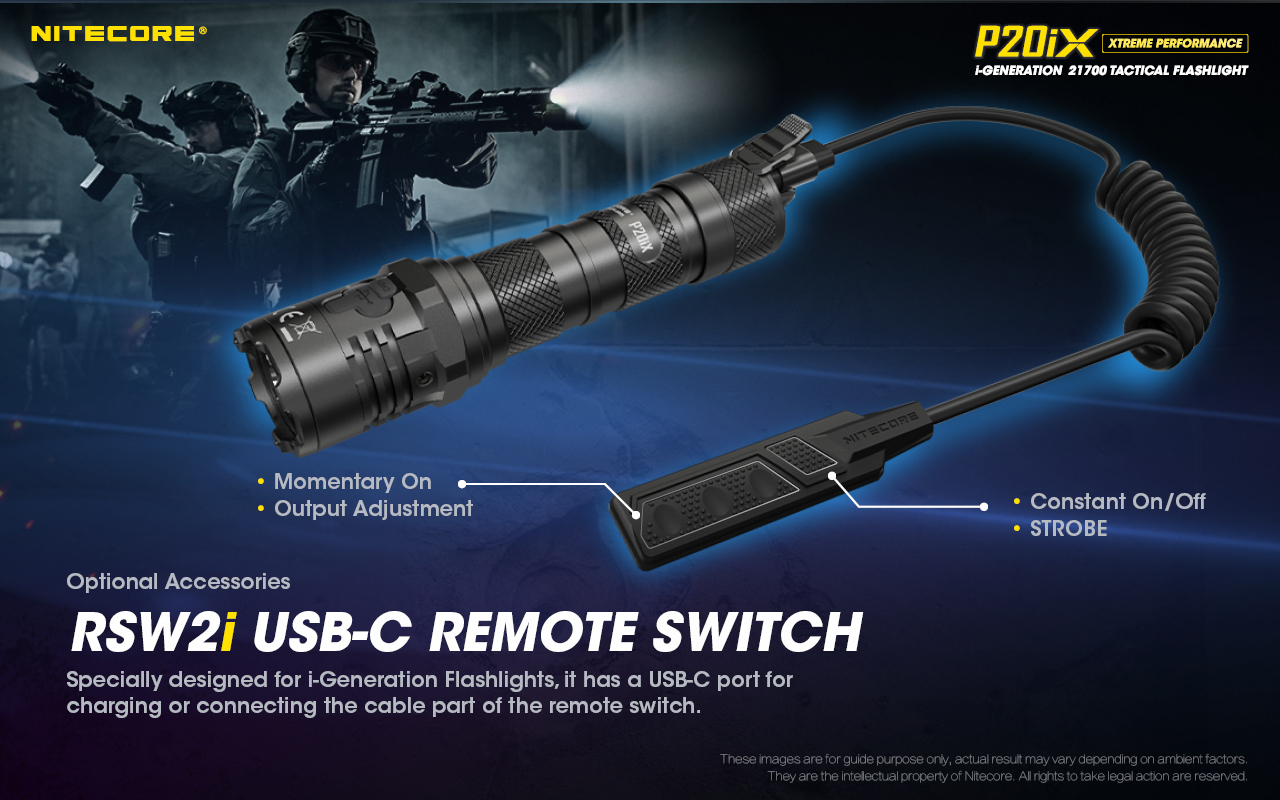Nitecore P20iX High Output Instant Strobe Tactical Flashlight with 4000 ...