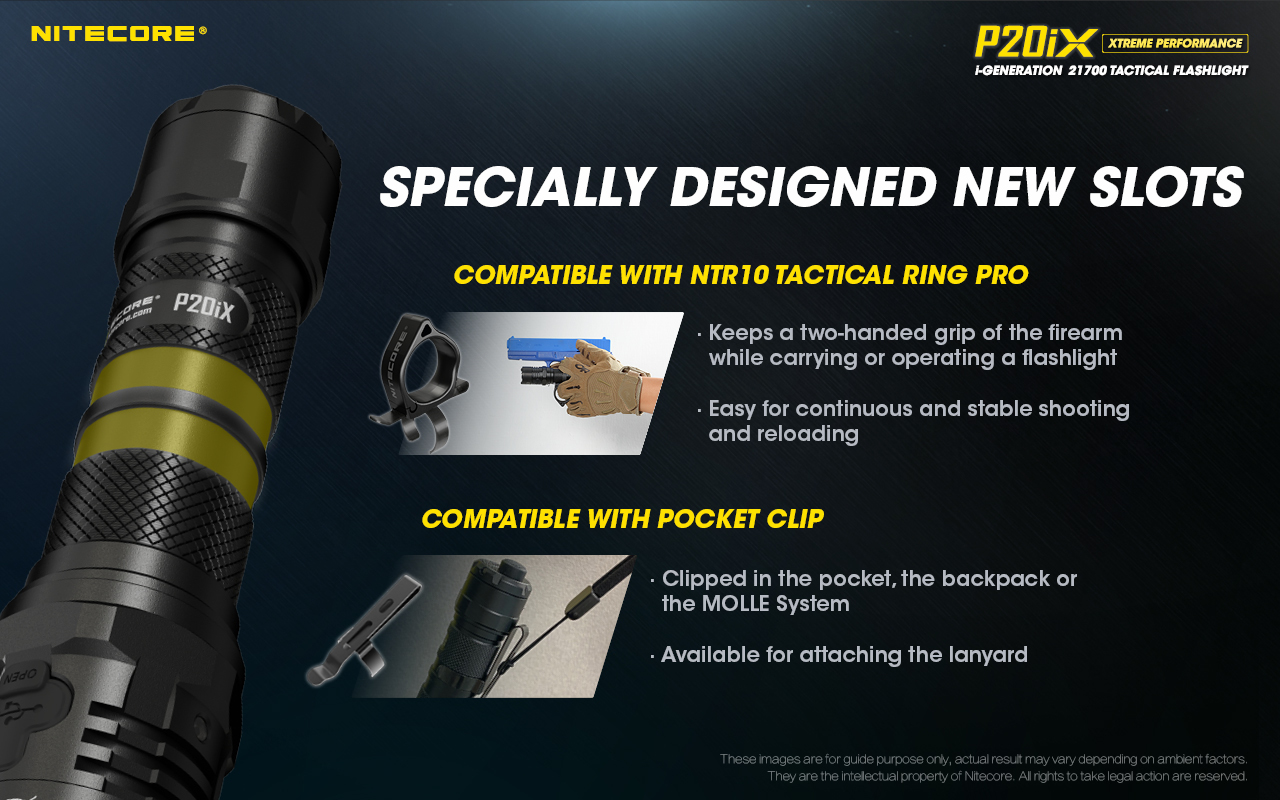 Nitecore P20iX High Output Instant Strobe Tactical Flashlight with 4000 ...