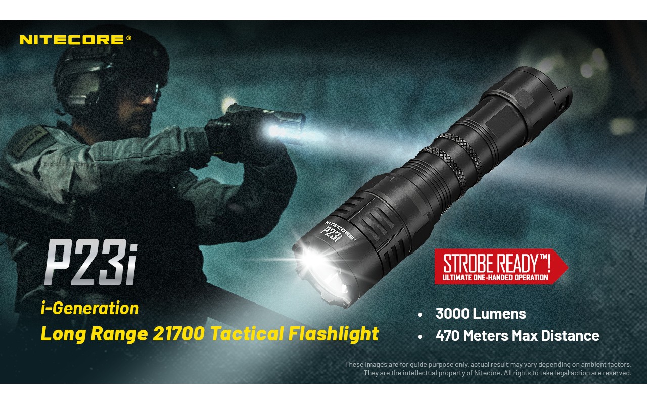 Nitecore P23i High Output Instant Strobe Rechargeable Tactical ...