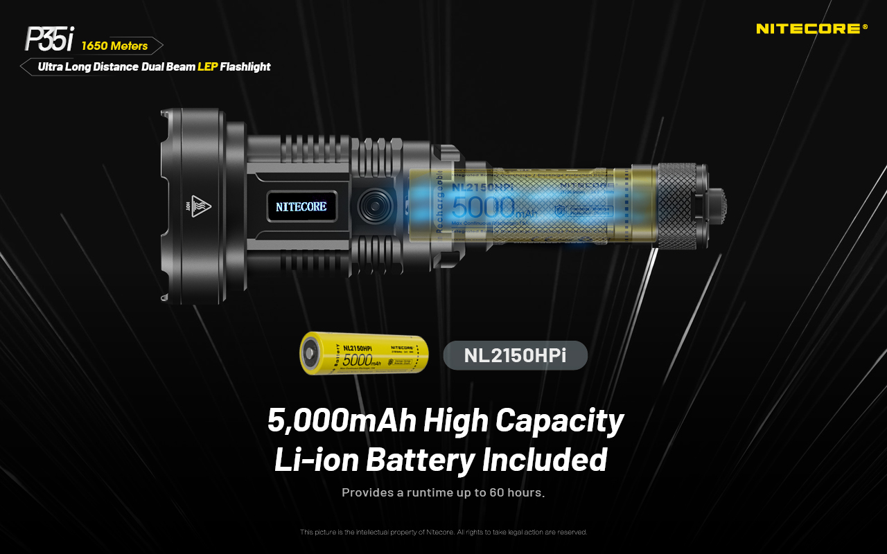 Nitecore P35i - Ultra Long Range LEP Flashlight, White Laser, Nitecore ...